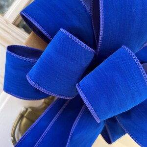 Royal Blue Velvet Christmas Tree Bow for Wreath, Lantern Bow Decoration ...