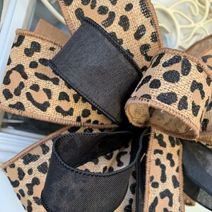 Leopard Bow Animal Print Bow for Wreath Leopard Bow for - Etsy