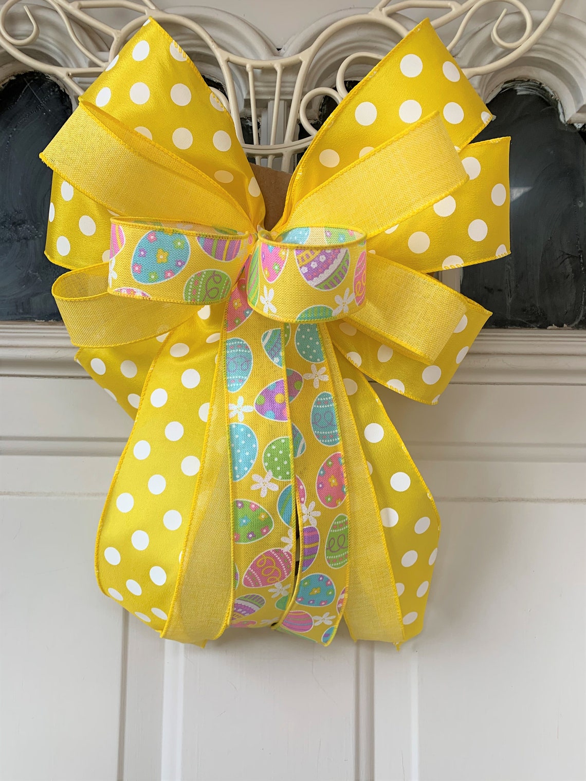 Easter Bunny Bow Easter Bow for Wreath Spring Lantern Bow | Etsy