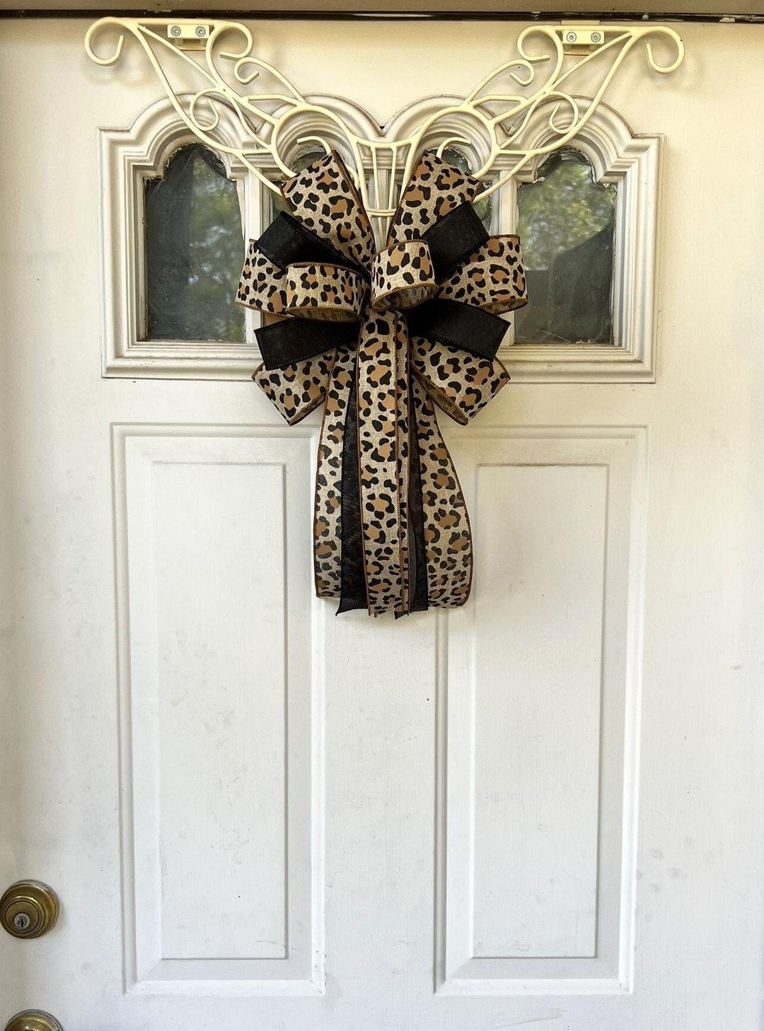 Leopard Bow, Animal Print Bow for Wreath, Leopard Bow for Lantern ...