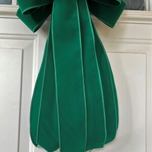 Emerald Green Velvet Christmas Tree Bow for Wreath, Green Velvet ...