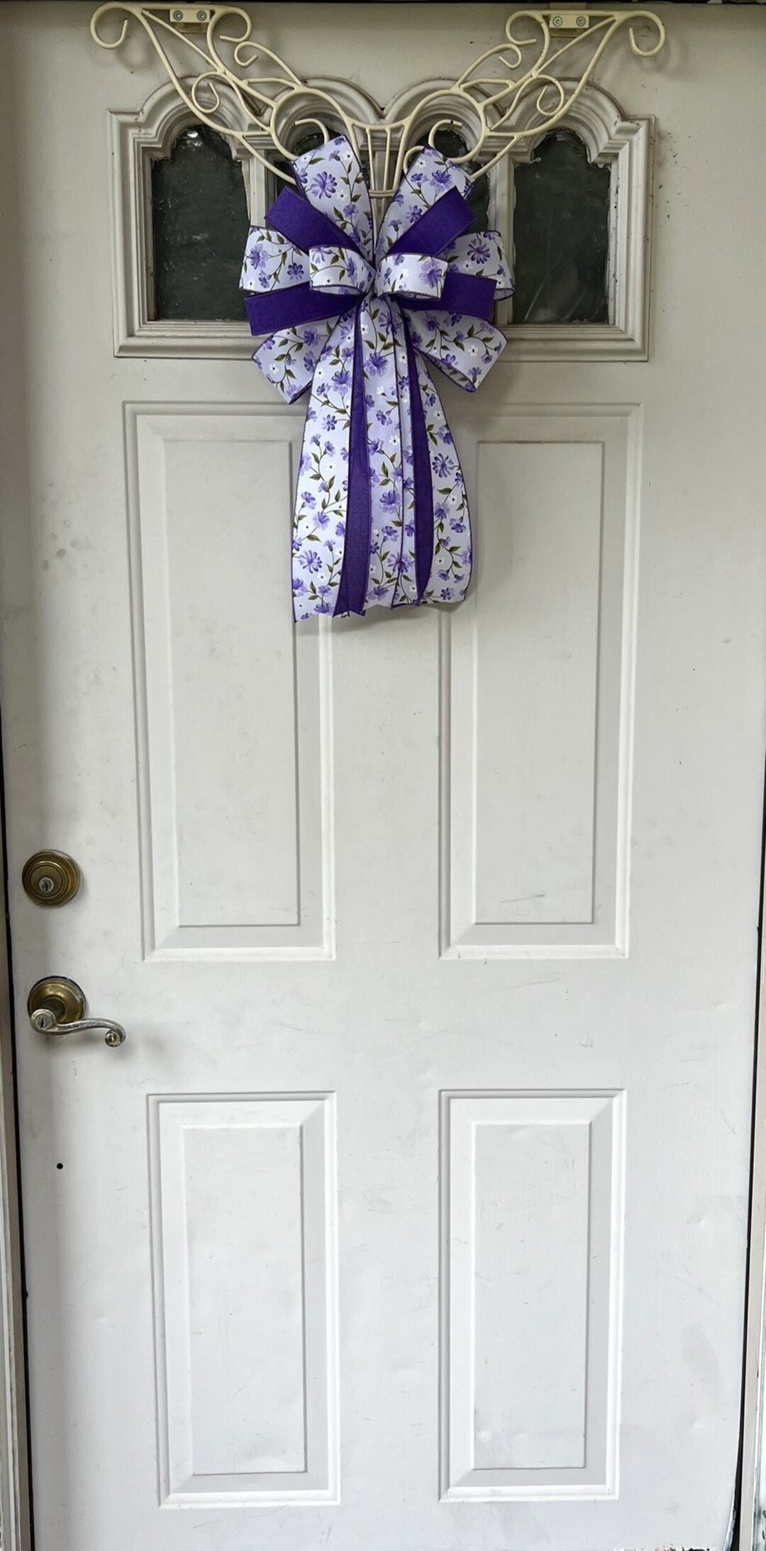 Spring Flowers Bow, Easter Bow for Wreath, Floral Lantern Bow ...