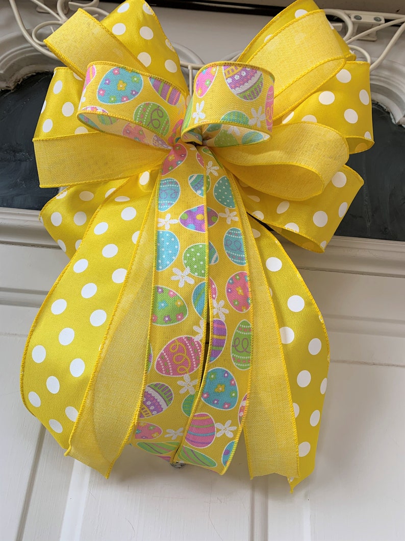 Easter Bunny Bow Easter Bow for Wreath Spring Lantern Bow - Etsy