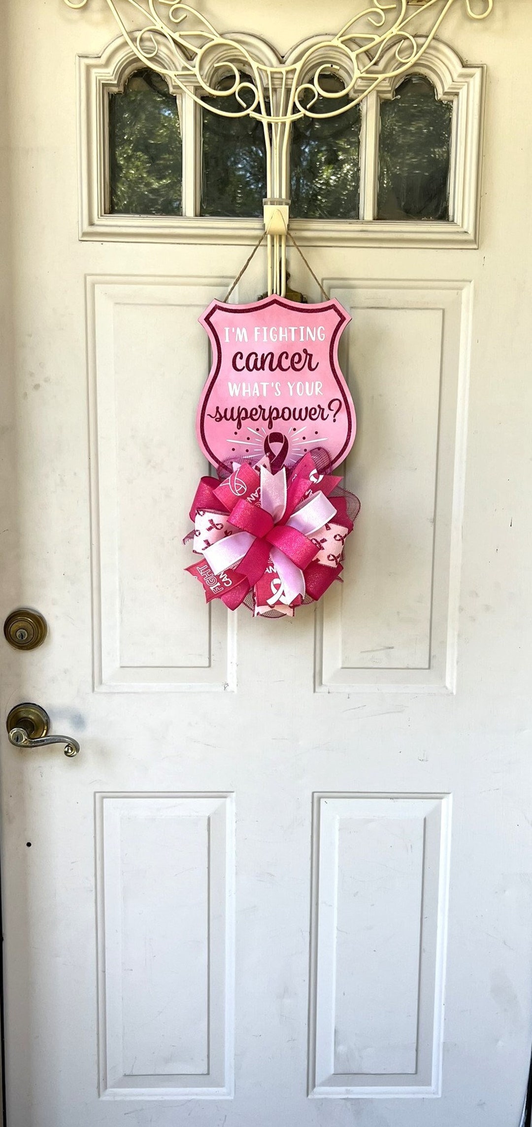 Cancer Awareness Door Hanger, Awareness Door Decor, I'm Fighting Cancer ...