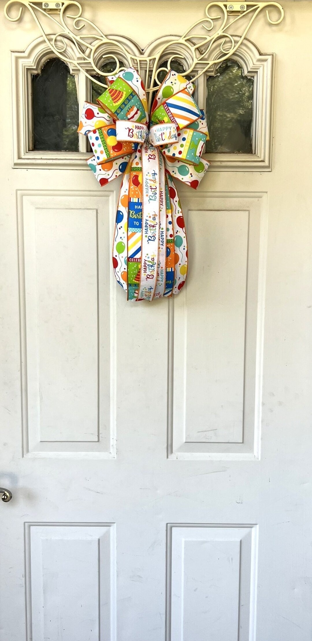 Birthday Bow, Celebration Bow, Gift for Birthday, Party Wreath - Etsy