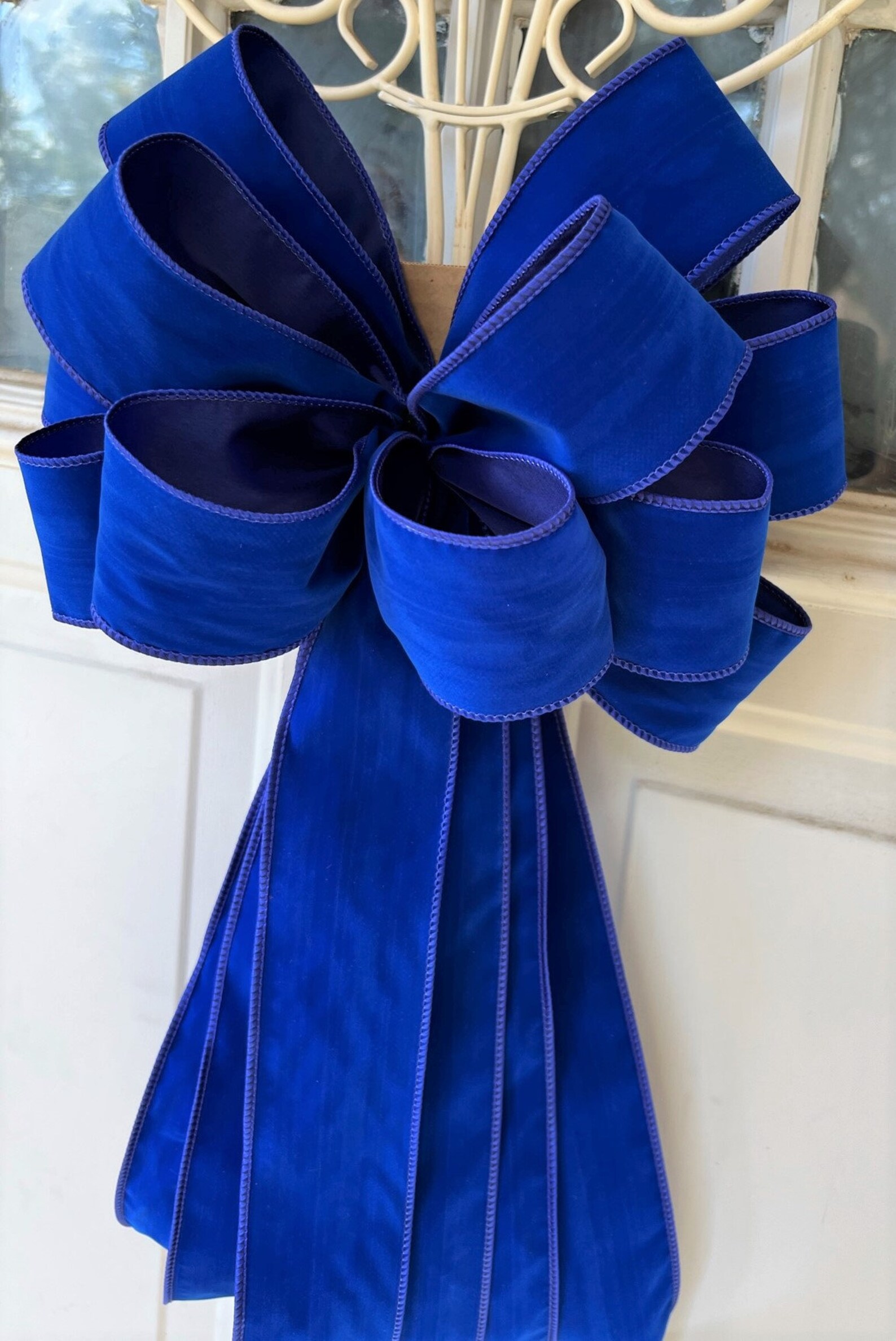 Royal Blue Velvet Christmas Tree Bow for Wreath Lantern Bow - Etsy