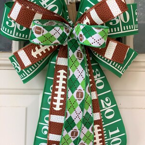 Football Bow, Sports Bow for Wreath, Football Lantern Bow Decoration ...
