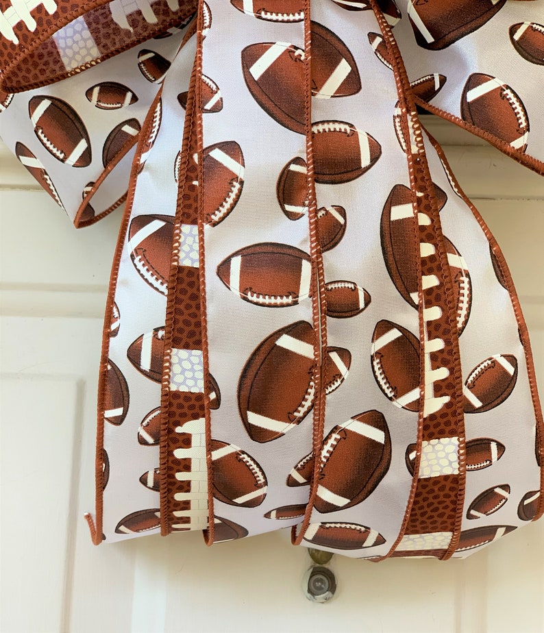 Football Bow, Sports Bow for Wreath, Football Lantern Bow Decoration ...