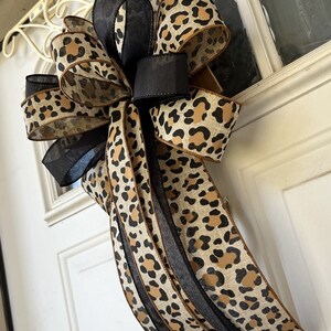 Leopard Bow, Animal Print Bow for Wreath, Leopard Bow for Lantern ...