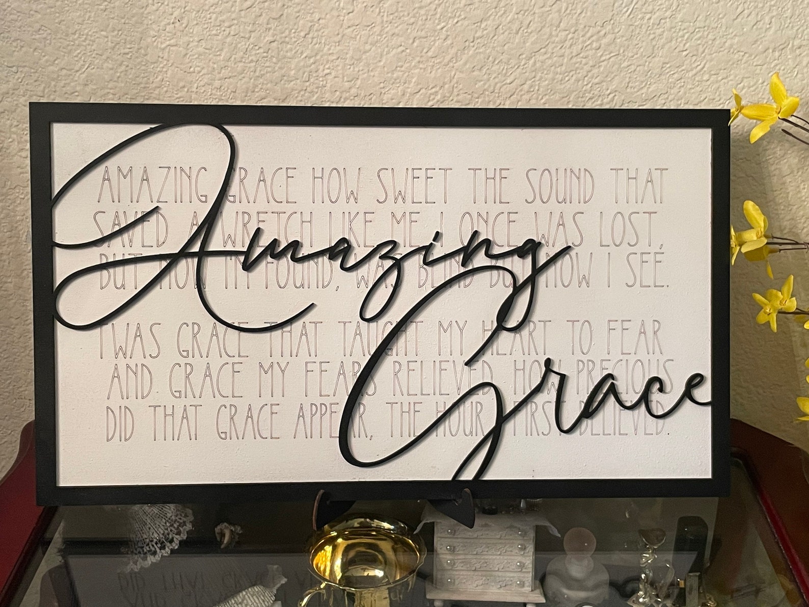 Amazing Grace sign Amazing Grace 3D sign laser cut sign | Etsy