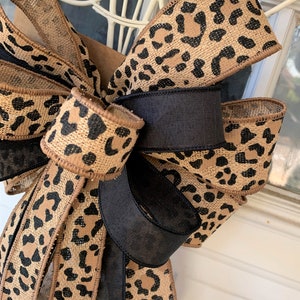 Leopard Bow Animal Print Bow for Wreath Leopard Bow for - Etsy