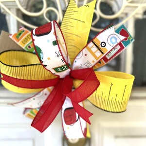 Back to School Bow, School Bow for Wreath, Teacher Lantern Bow ...