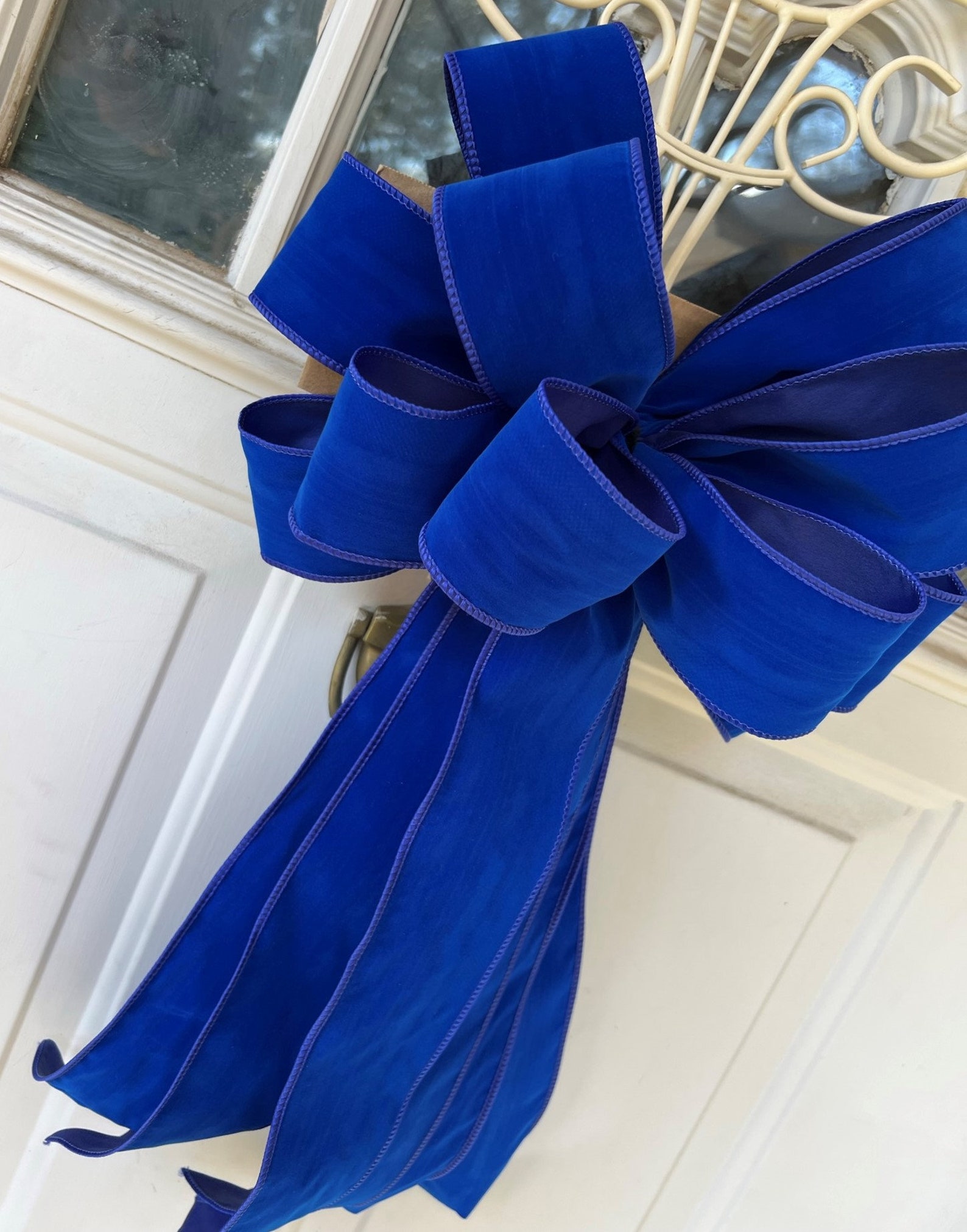 Royal Blue Velvet Christmas Tree Bow for Wreath Lantern Bow - Etsy