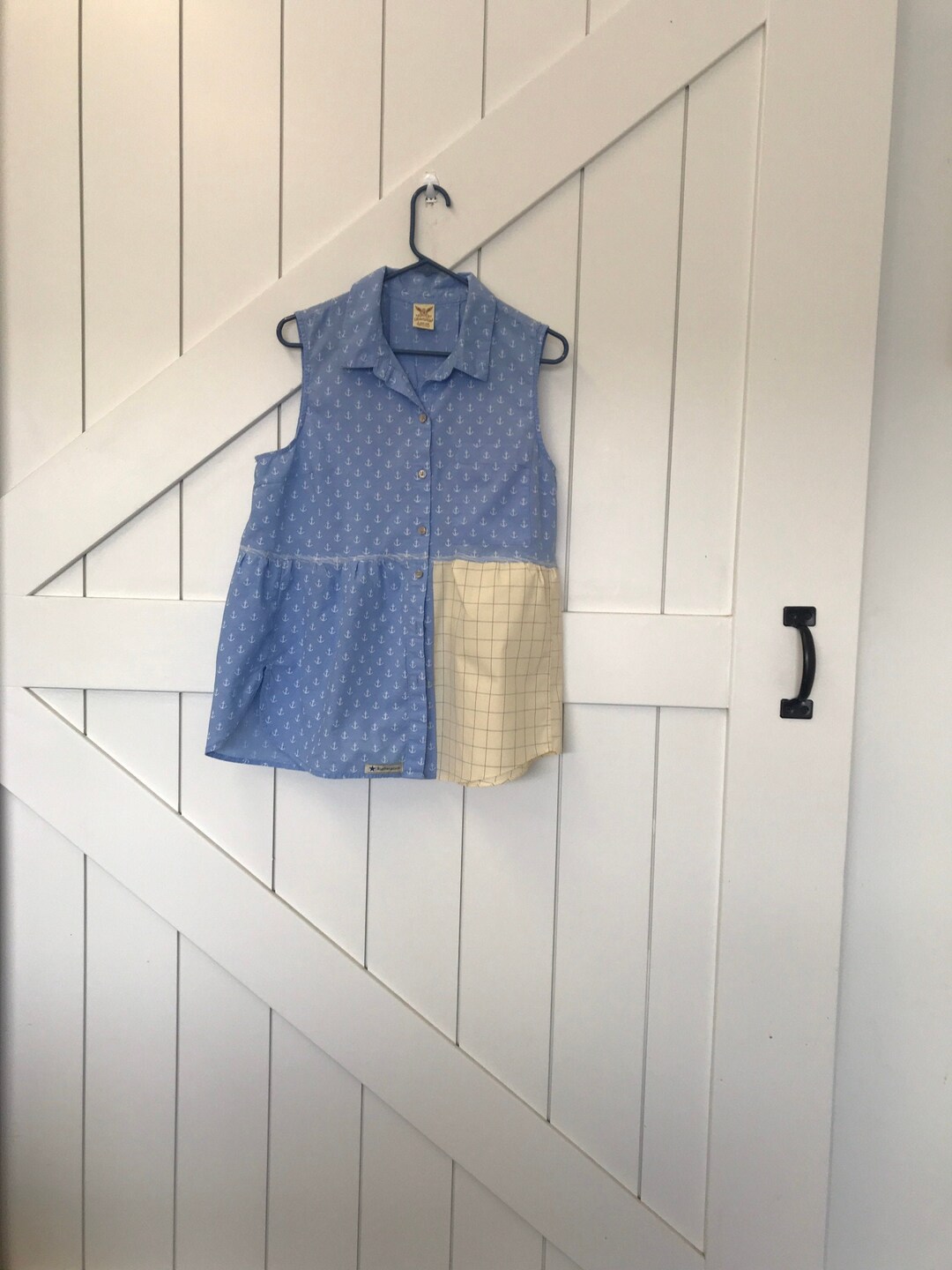 Nautical Theme Tunic, Pastel Tunic, Summer Top, Spring Tunic, XL Tunic ...