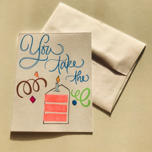 You Take the Cake Card - Etsy