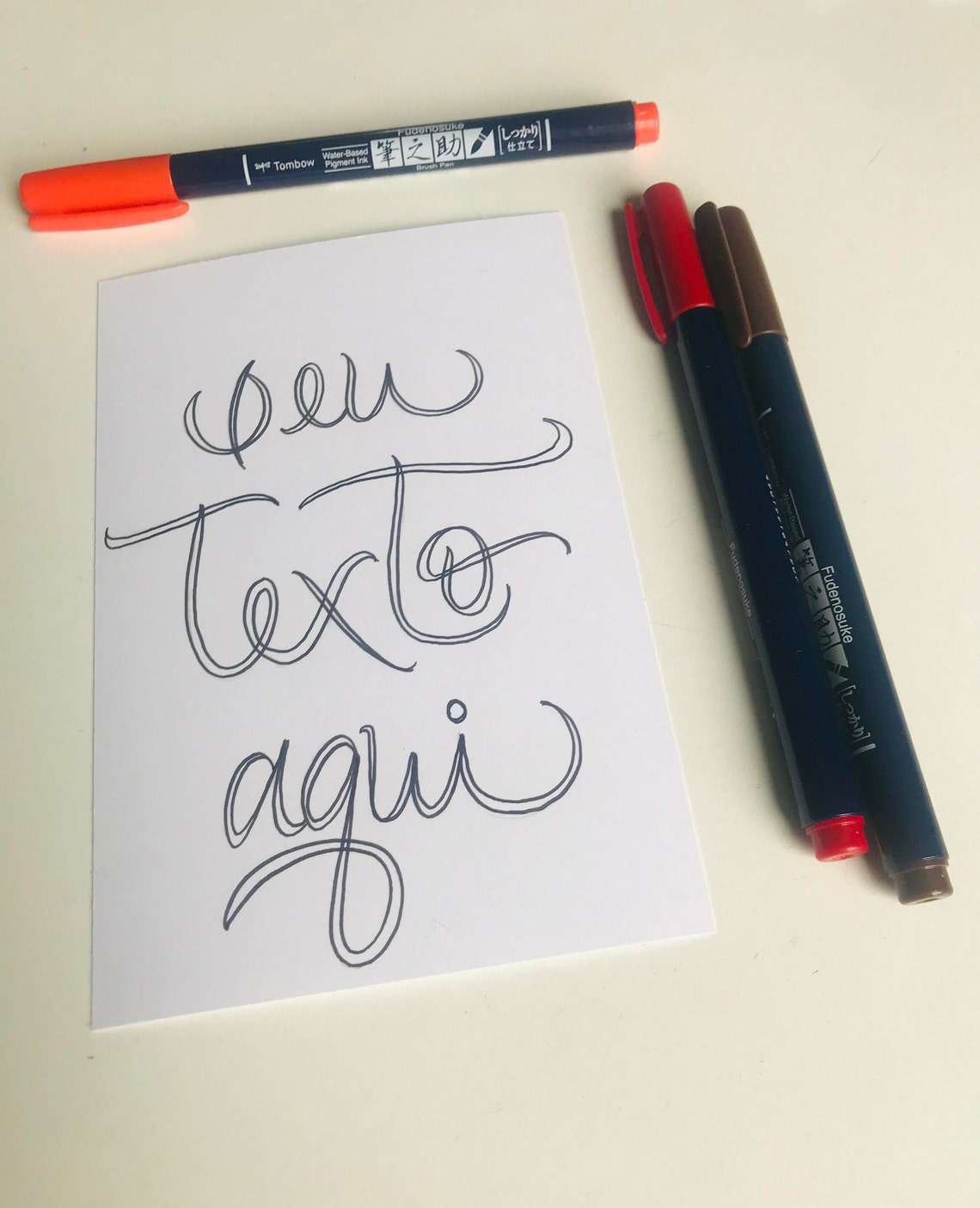 Custom Calligraphy Portuguese Print, Handlettered Brazil Print ...
