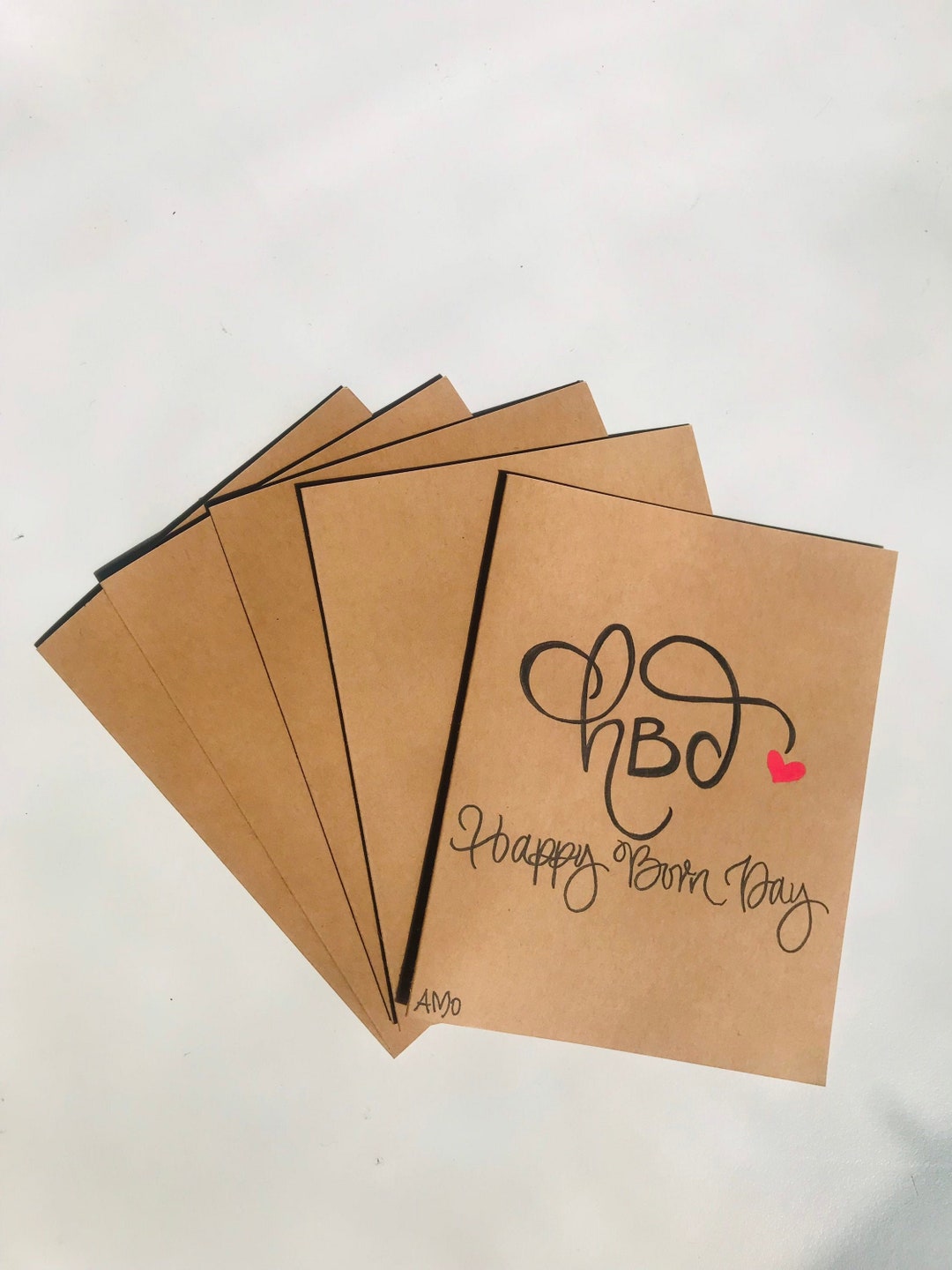 HBD Card, Happy Birthday Card Celebration,calligraphy Card Pack,lettering Card Pack,handmade ...