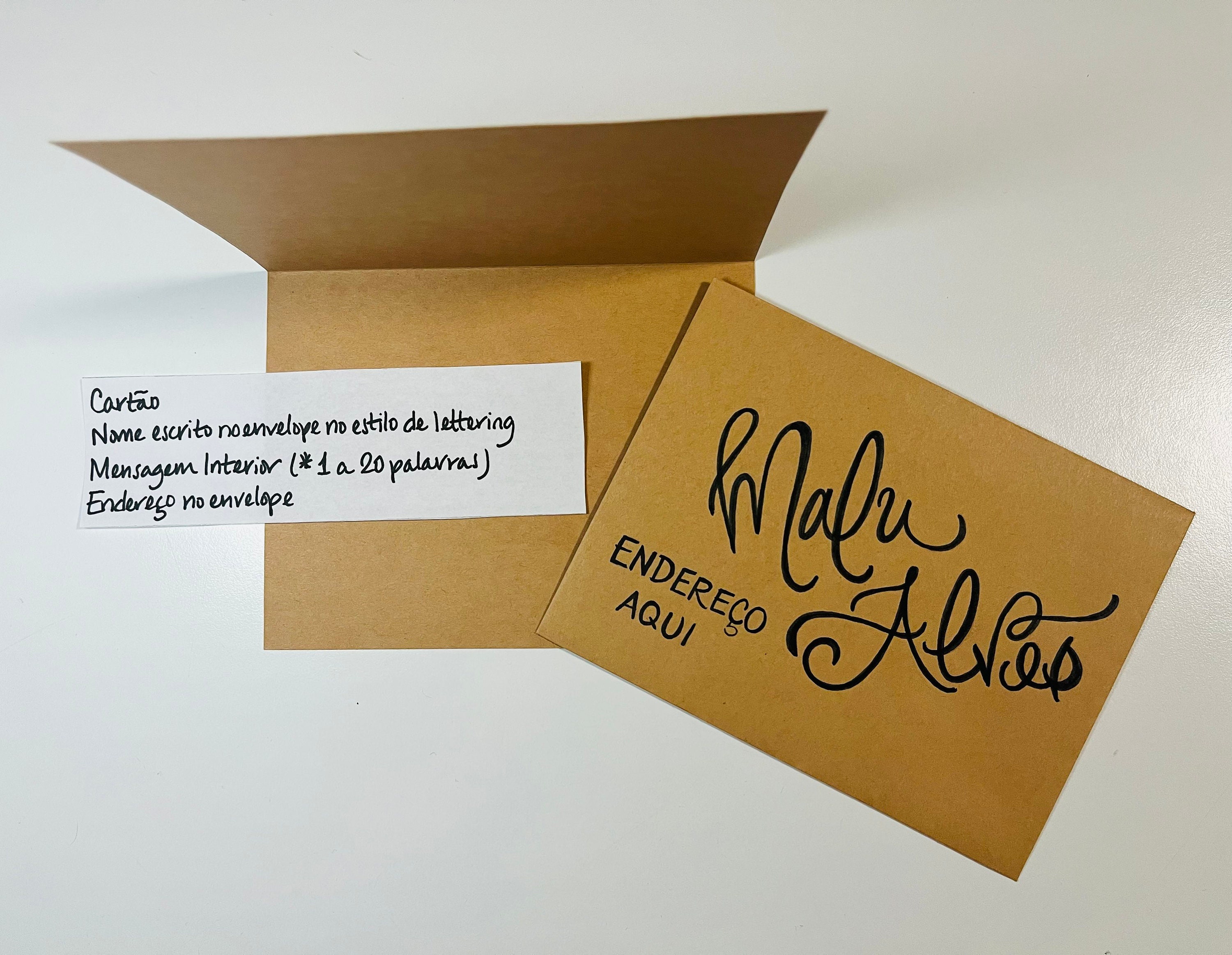 Portuguese Card, Custom Calligraphy, Portuguese Lettering, Personalized ...