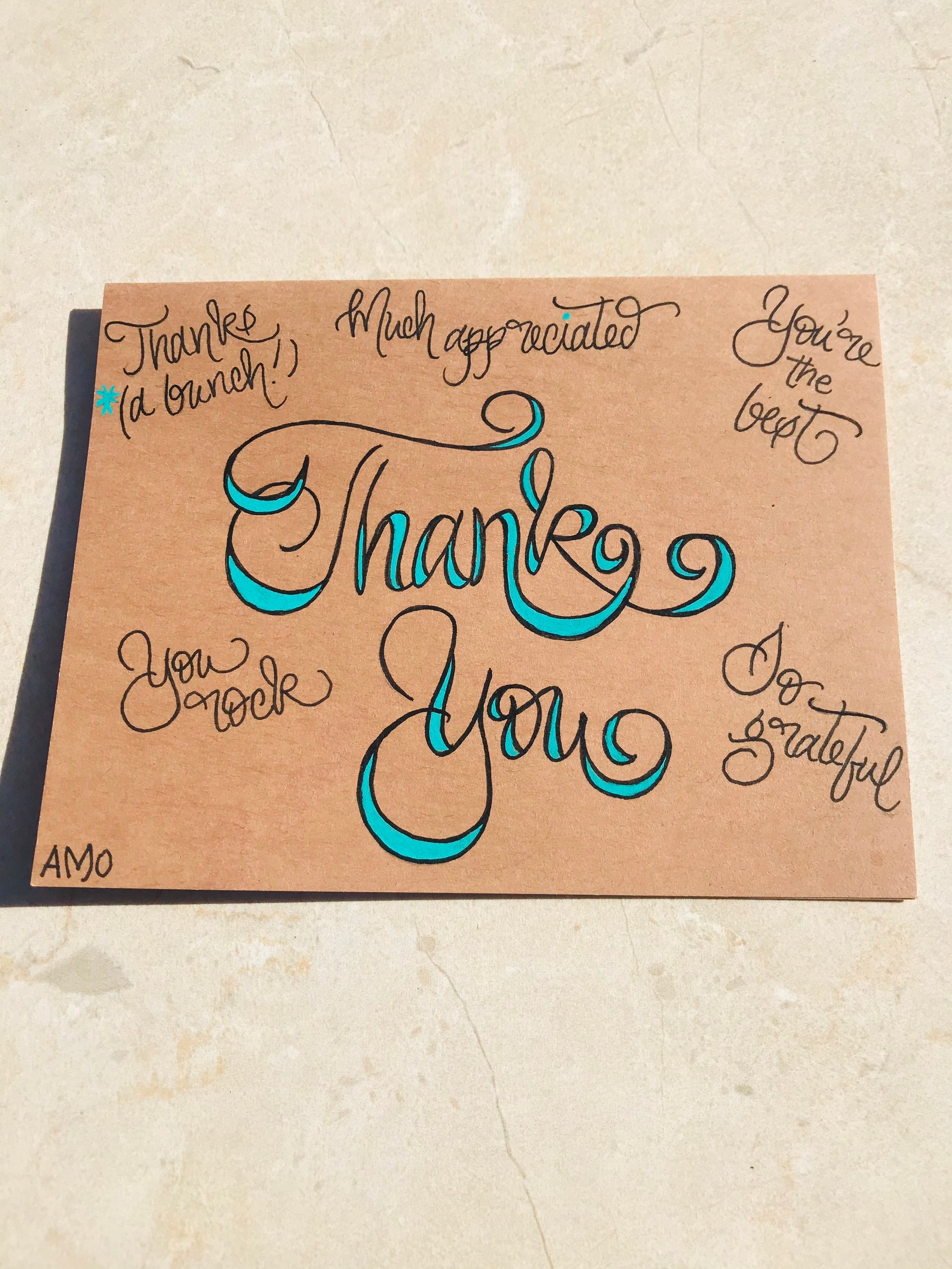 Tarjeta de agradecimiento Nota de gratitud Regalo de - Etsy España