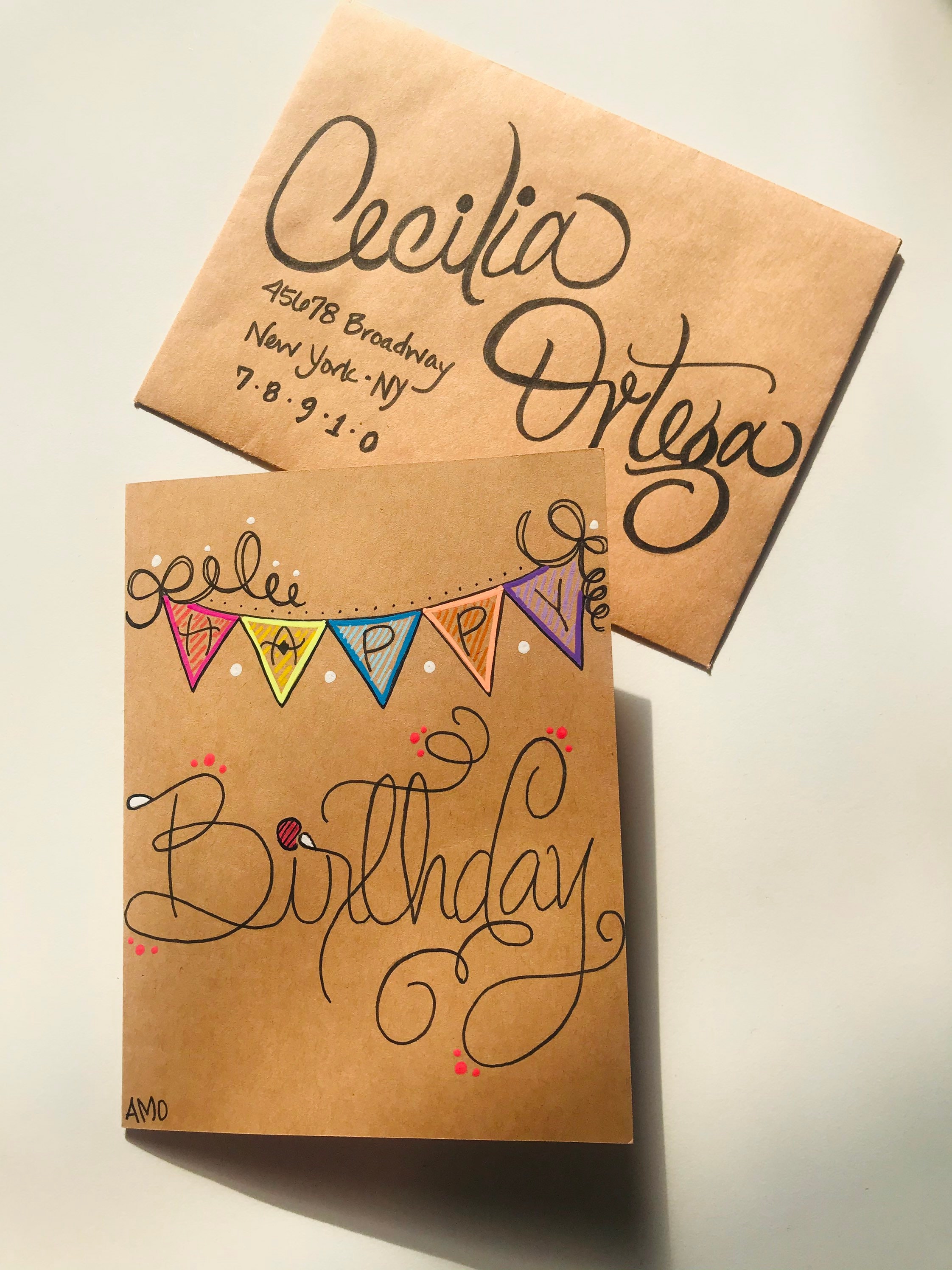 Happy Birthday Calligraphy Card, HBD Handlettered Card,birthday ...
