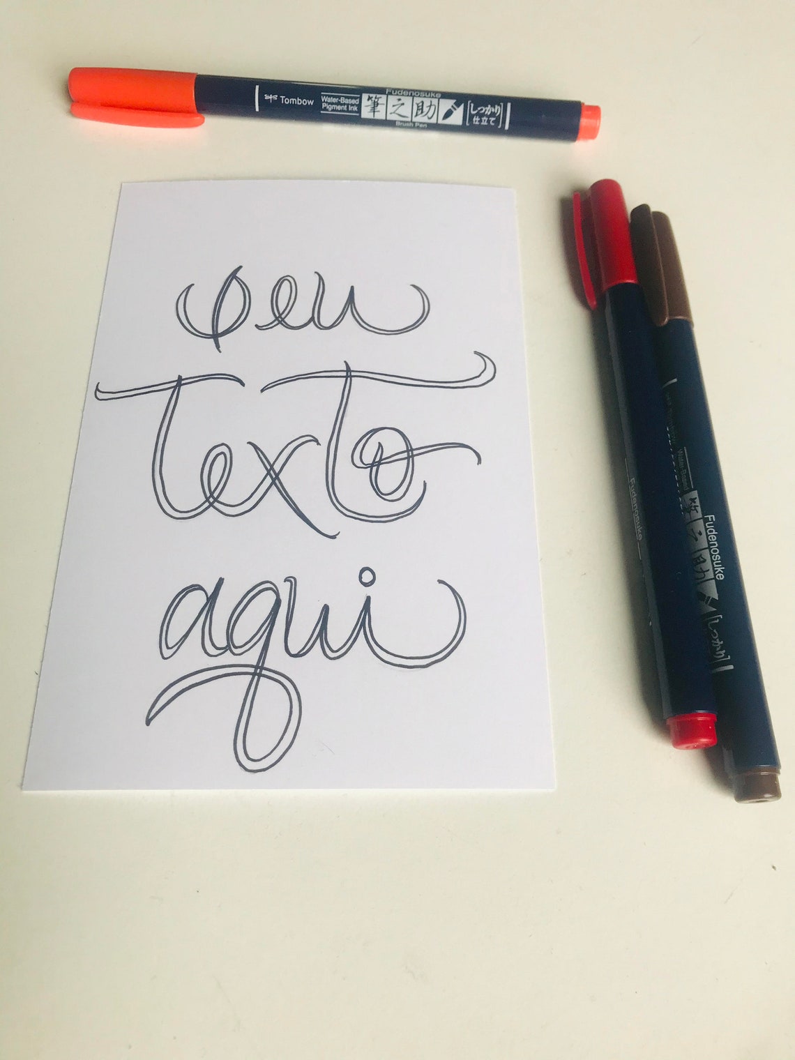 Custom Calligraphy Portuguese Print, Handlettered Brazil Print ...