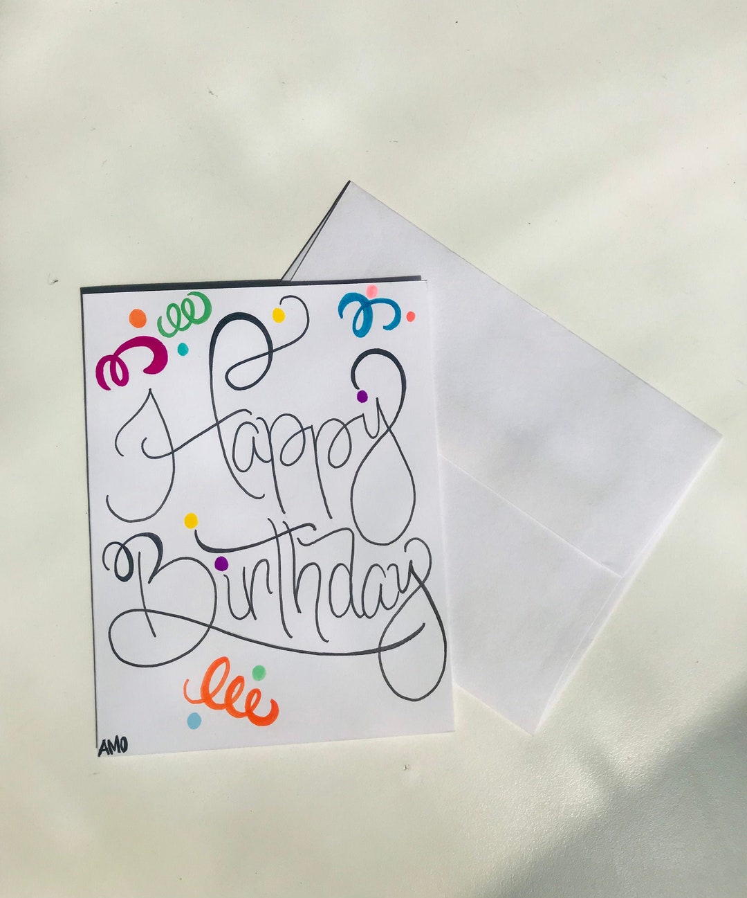 Happy Birthday Card, HBD Card, Confetti Birthday Card, Festive Birthday ...