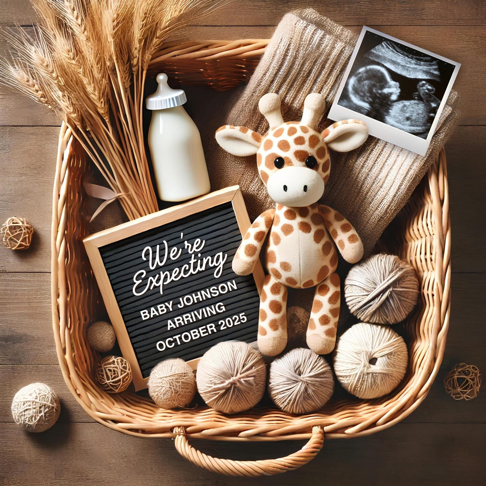 Digital Pregnancy Announcement for Social Media | Gender-neutral Letter ...