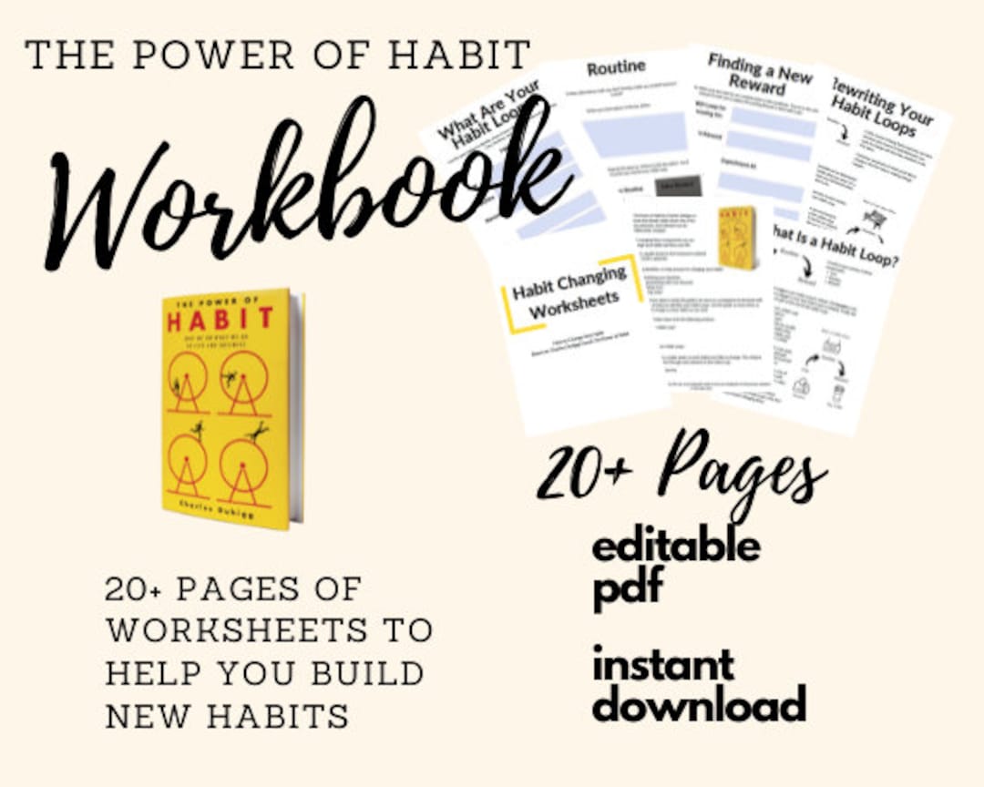 Power Of Habit Mastery Building Worksheets Editable Pdf Unlock The