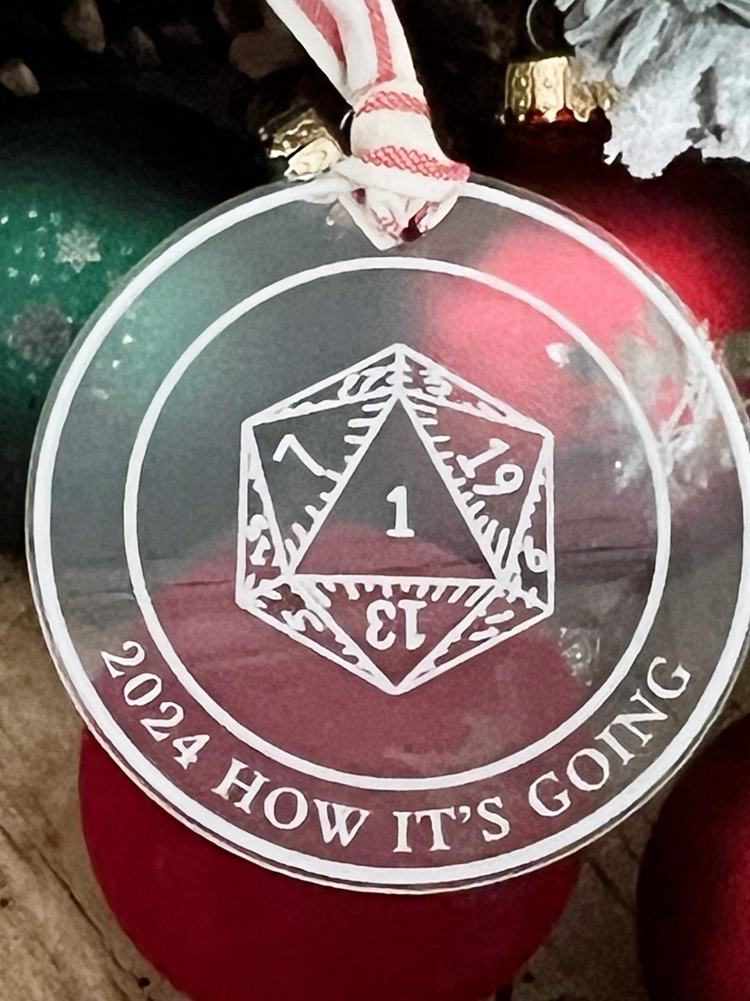 2025 How It’s Going Critical Hit DND D20 Dice Game Christmas Ornament ...