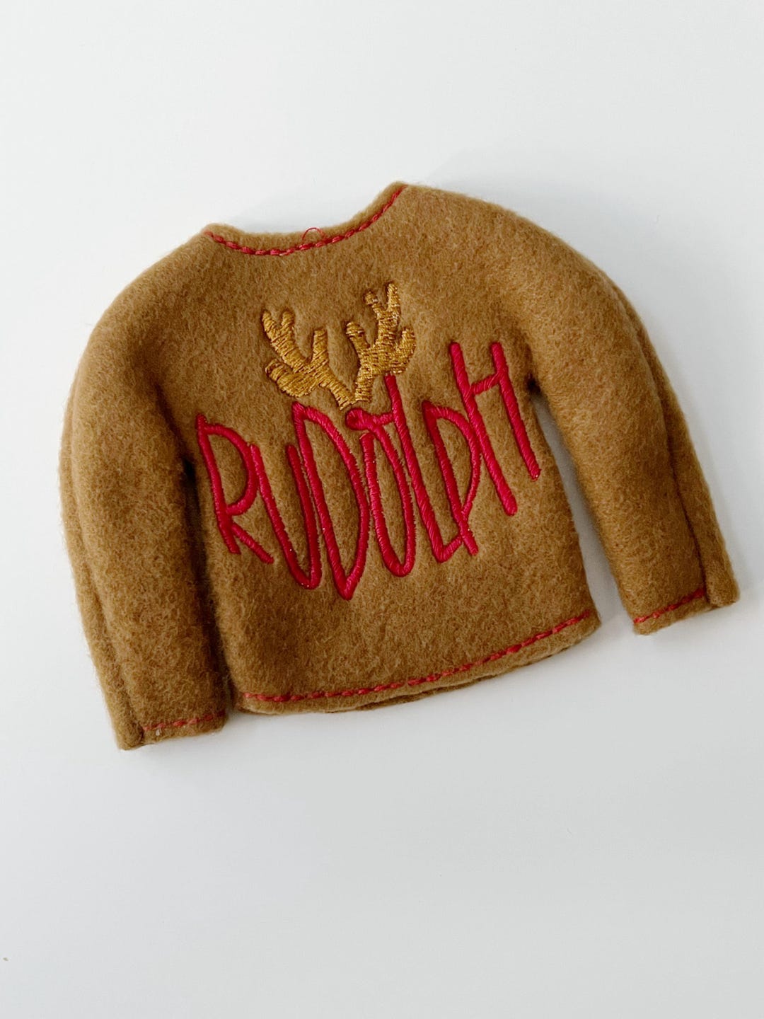 Rudolph Embroidered Christmas Elf Sweater Clothing Prop, Elf Clothes ...