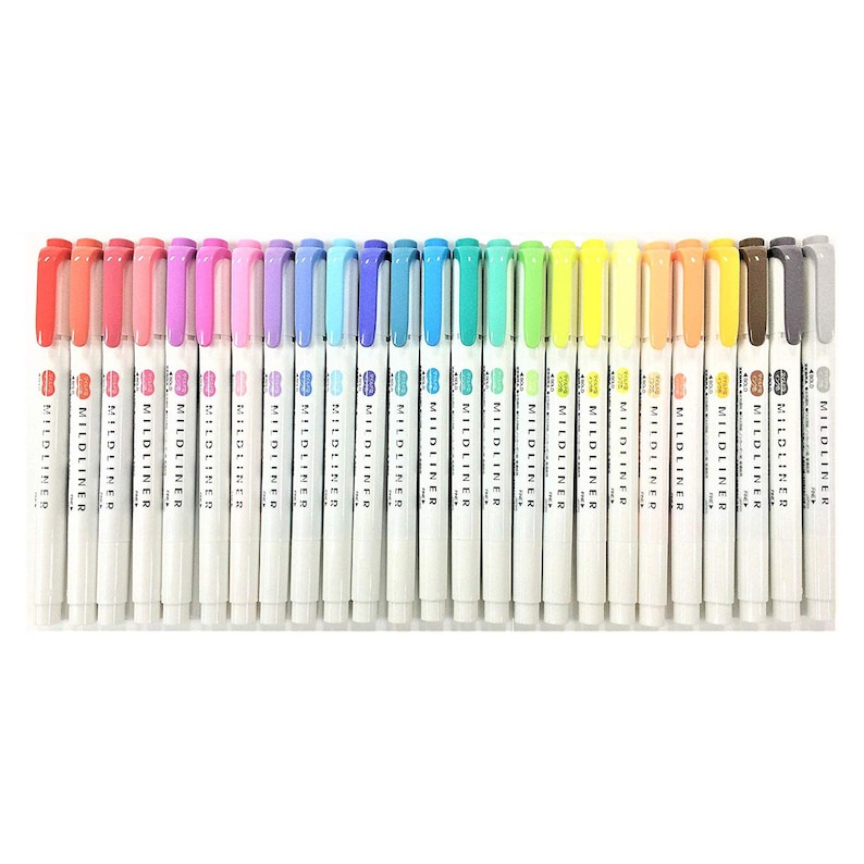 Zebra Mildliner Highlighter 5 Set, Bullet, Journal, Notes Taking ...