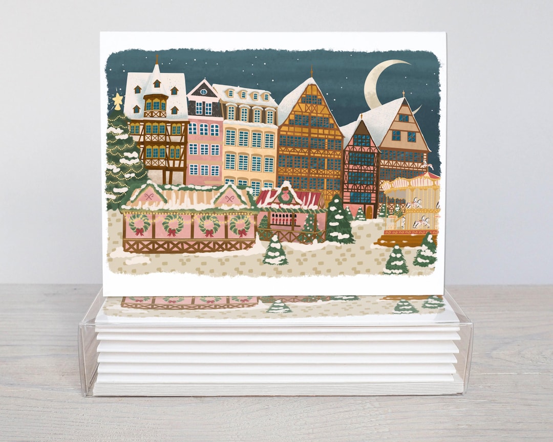 Frankfurt Germany Christmas Market Holiday Cards - Etsy
