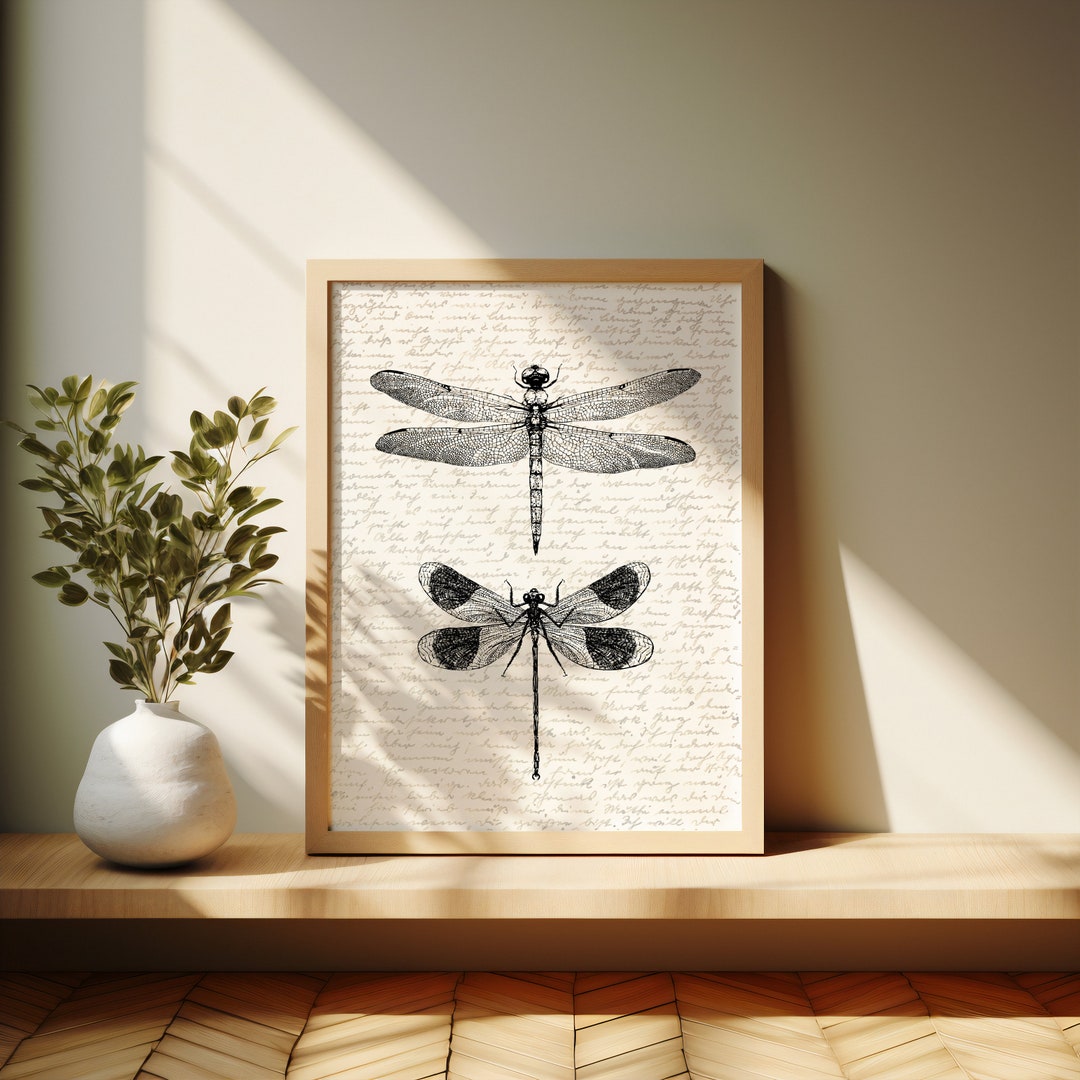 Dragonfly Print | Digital Download | Dragonfly Print | Dragonfly Art ...
