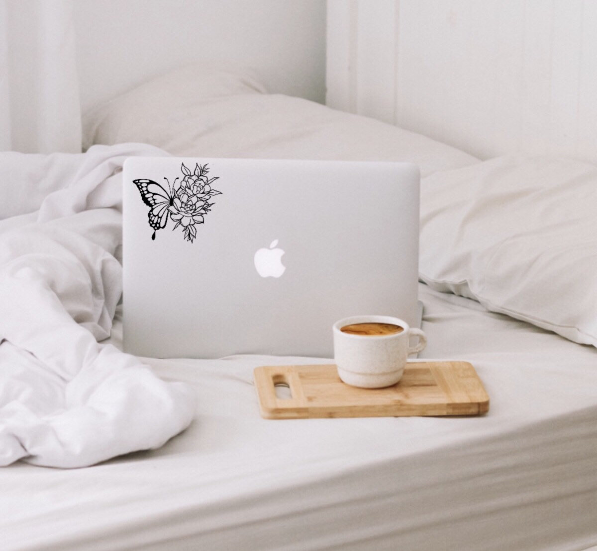 Butterfly Flower Decal Butterfly Decal Permanent Car Decal | Etsy