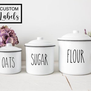 Custom Rae Dunn Inspired Pantry Labels, Personalized Kitchen Canister ...