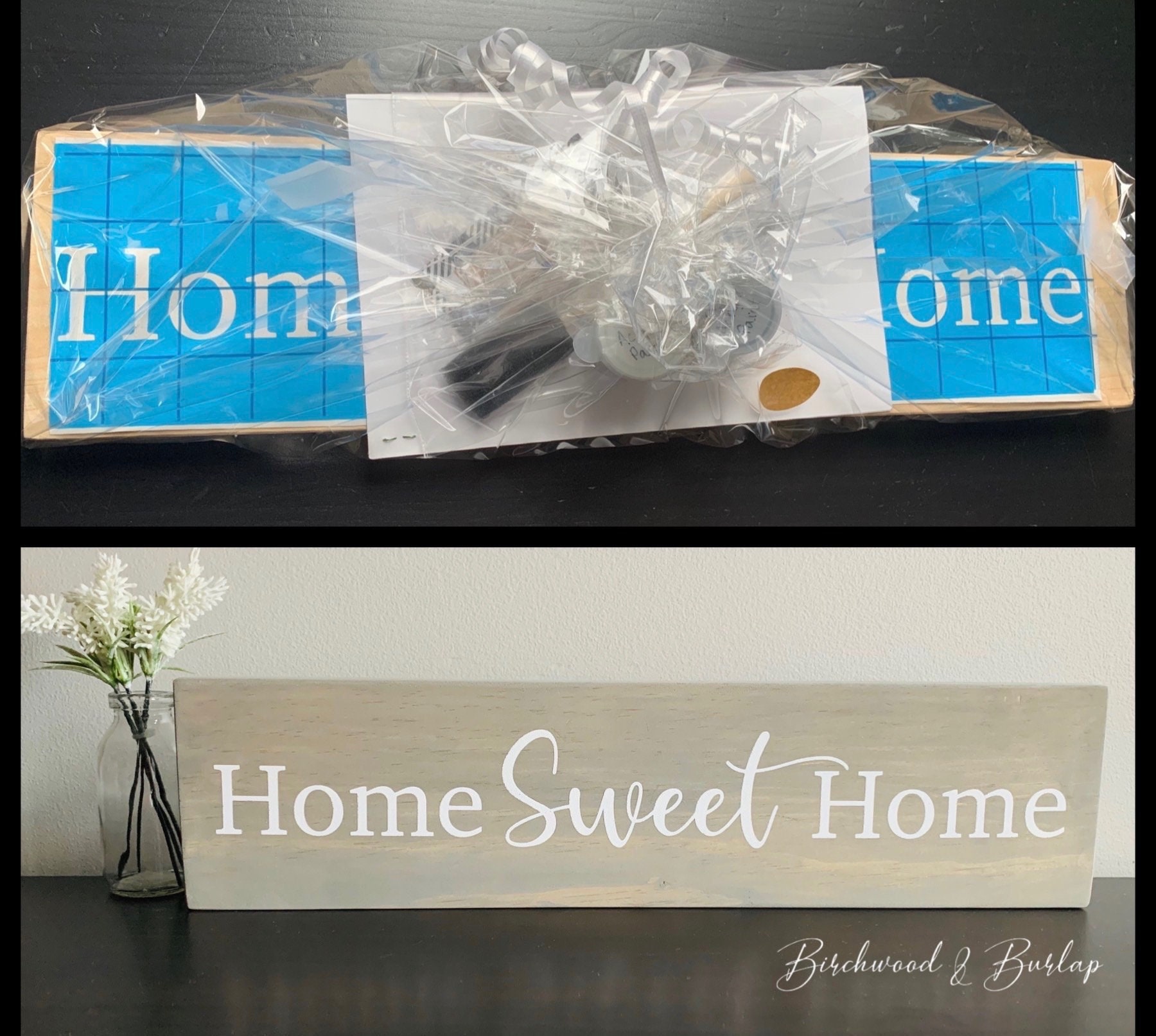 DIY Wood Sign Kit Home Sweet Home 18 Long | Etsy