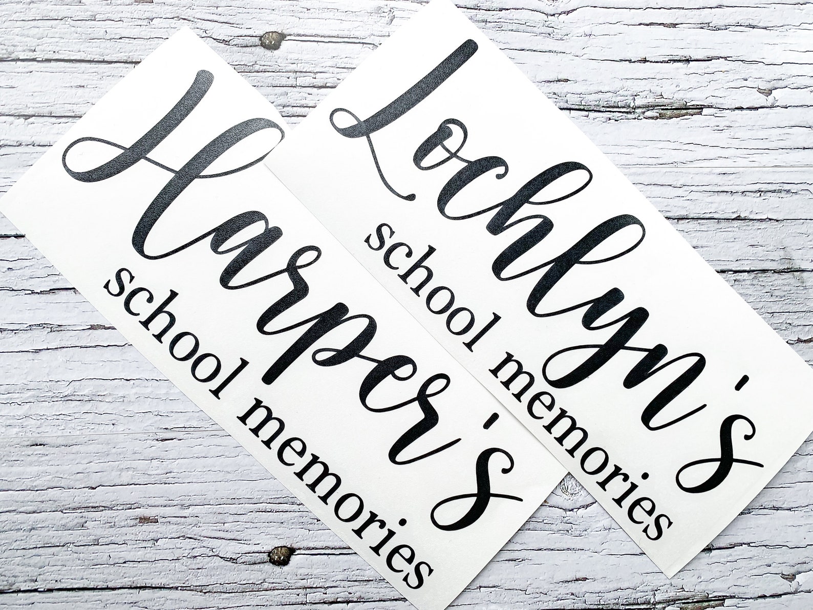 School Memories Box Labels Personalized School Memory Bin | Etsy