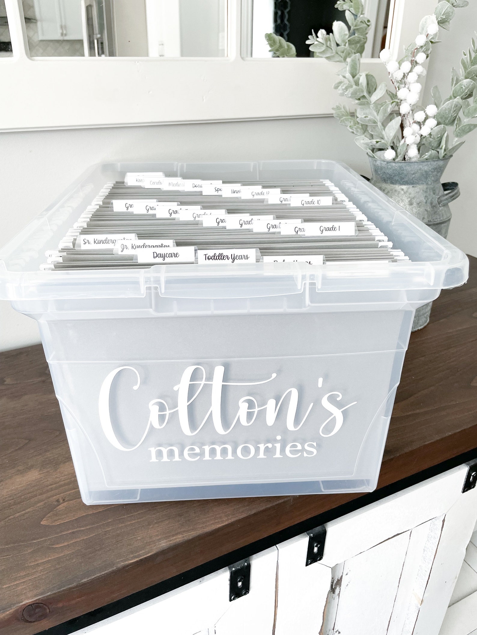 Printable Memory Box File Labels Digital Download School - Etsy