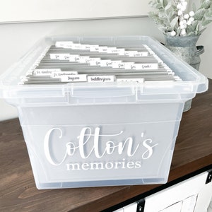 Printable Memory Box File Labels, Digital Download School Memories File ...