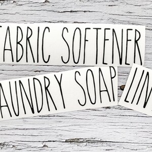 Laundry Canister Labels, Laundry Decal Set, Laundry Room Vinyl Decals ...