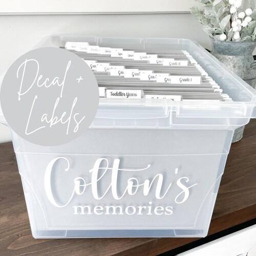 Printable School Memory Box Files Kids School Year Memory - Etsy Canada