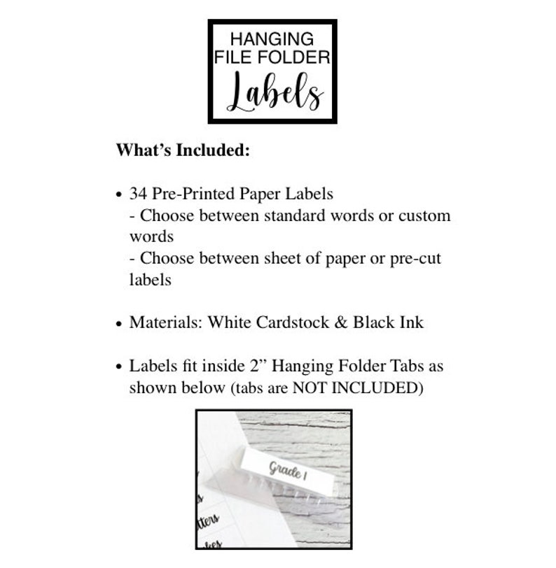 Memory Box File Labels School Memories File Folder Labels - Etsy