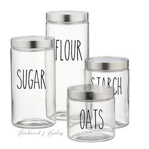 Custom Rae Dunn Inspired Pantry Labels, Personalized Kitchen Canister ...