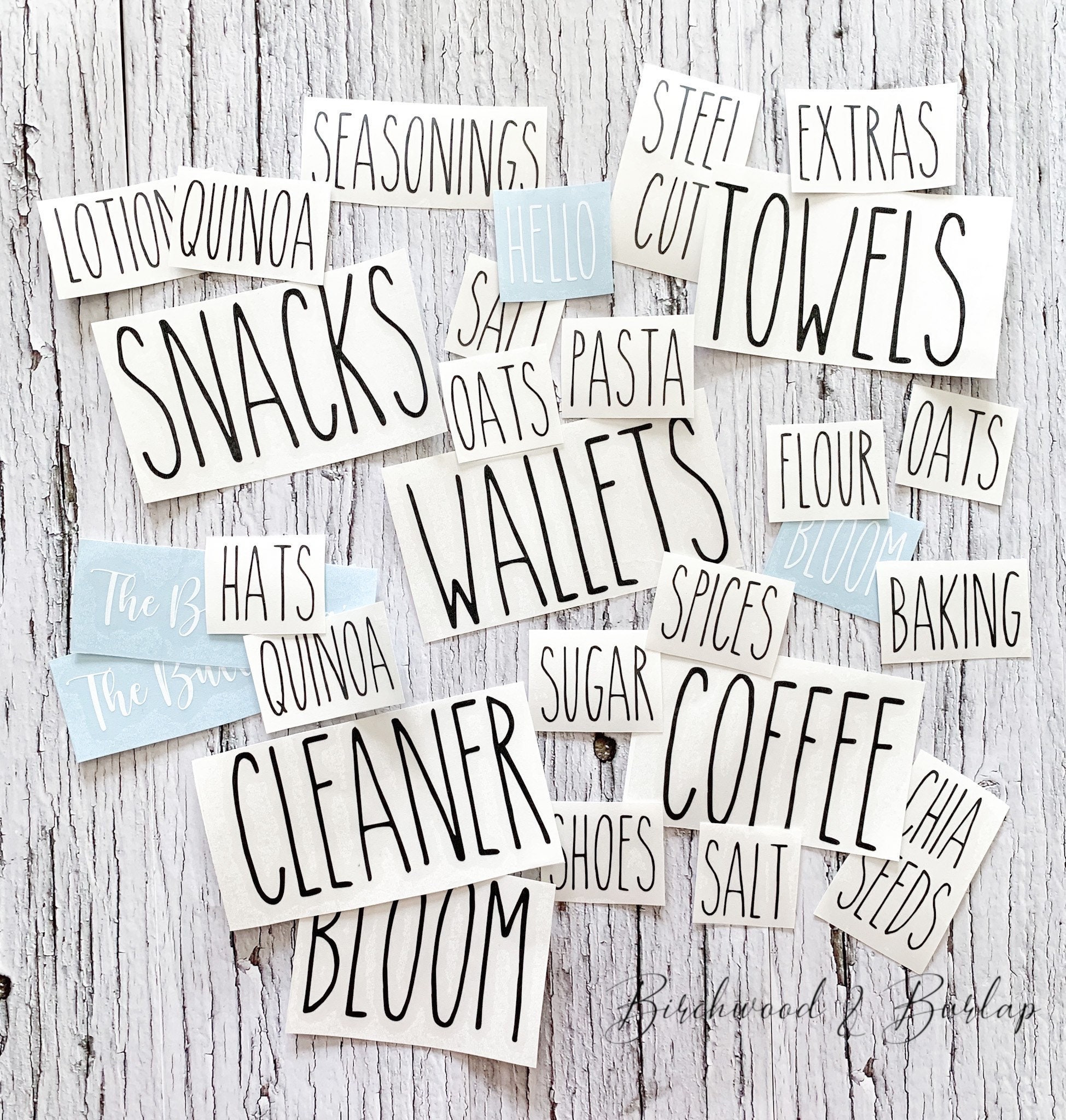 Custom Rae Dunn Inspired Pantry Labels Personalized Kitchen | Etsy