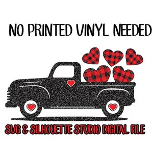 Valentine Truck Svg, Valentine's Day Svg, Red Truck With Heart Svg ...