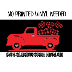 Valentine Truck Svg, Valentine's Day Svg, Red Truck With Heart Svg ...