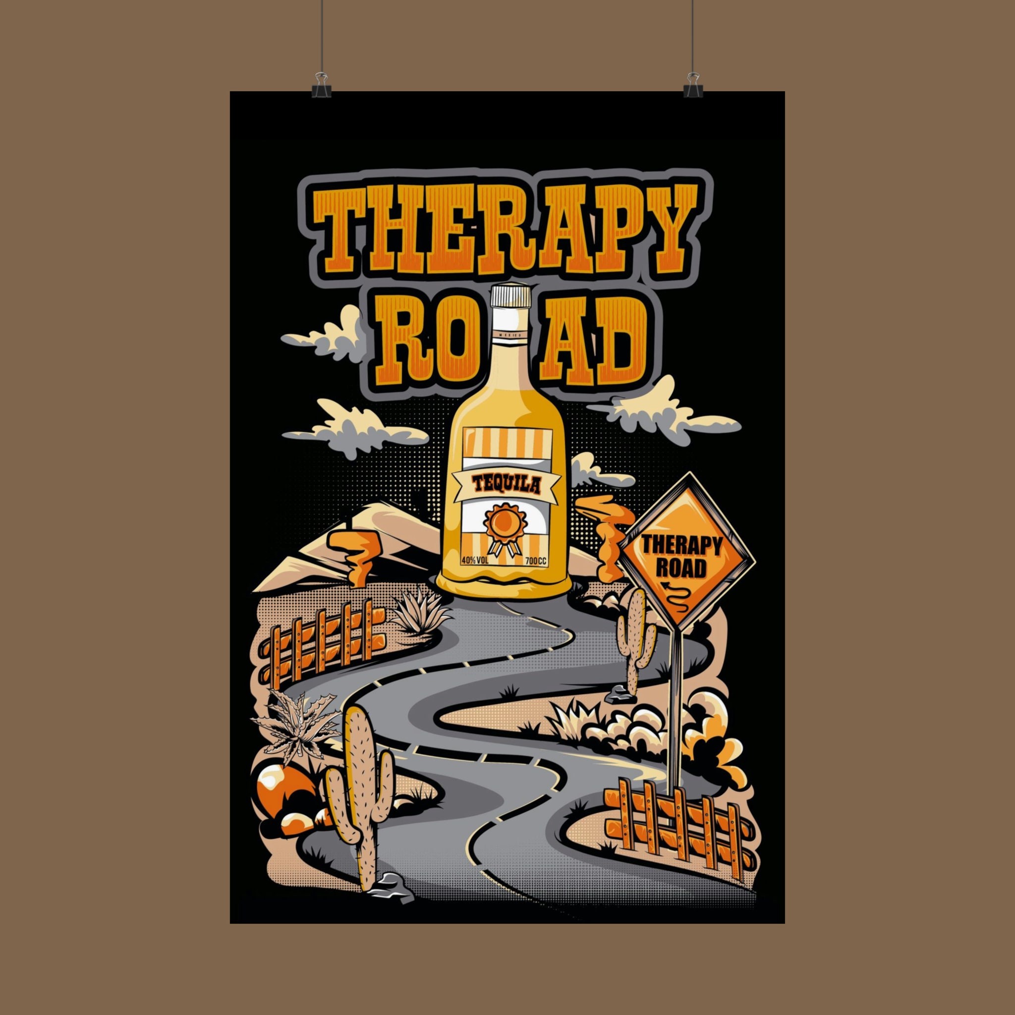Therapy Wall Art, Tequila Lover Gift, Funny Therapy Poster, Tequila is ...