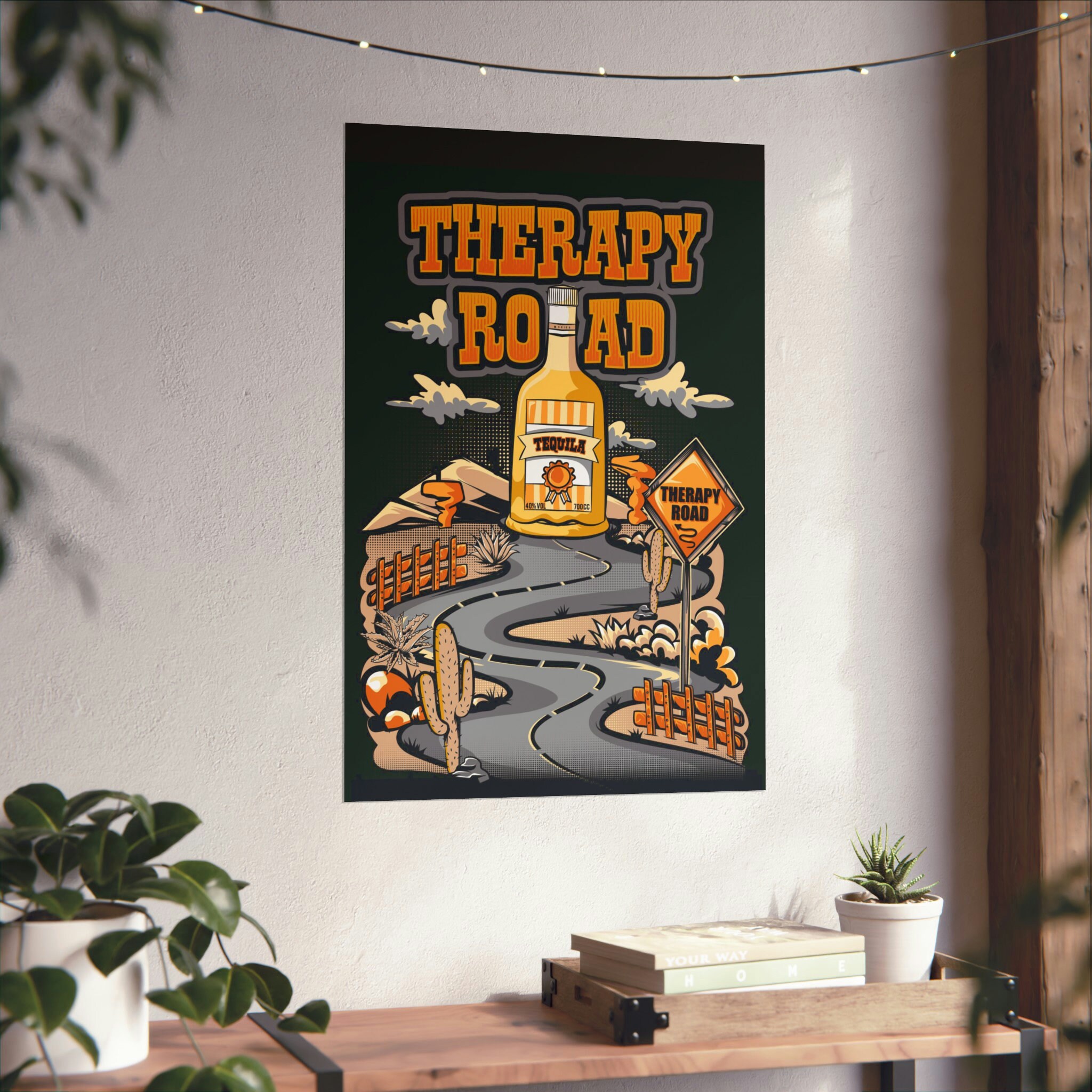 Therapy Wall Art, Tequila Lover Gift, Funny Therapy Poster, Tequila is ...
