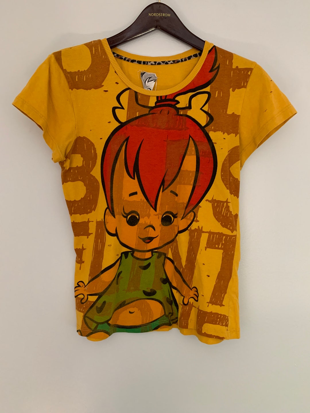 Pebbles Flintstone Hand Distressed Tee - Etsy UK