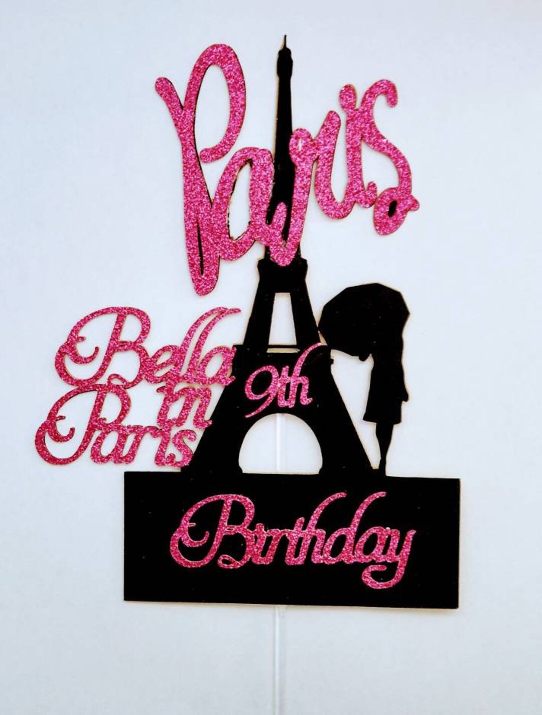 Personalized Custom Paris Cake Topper for Anniversary or Birthday With ...